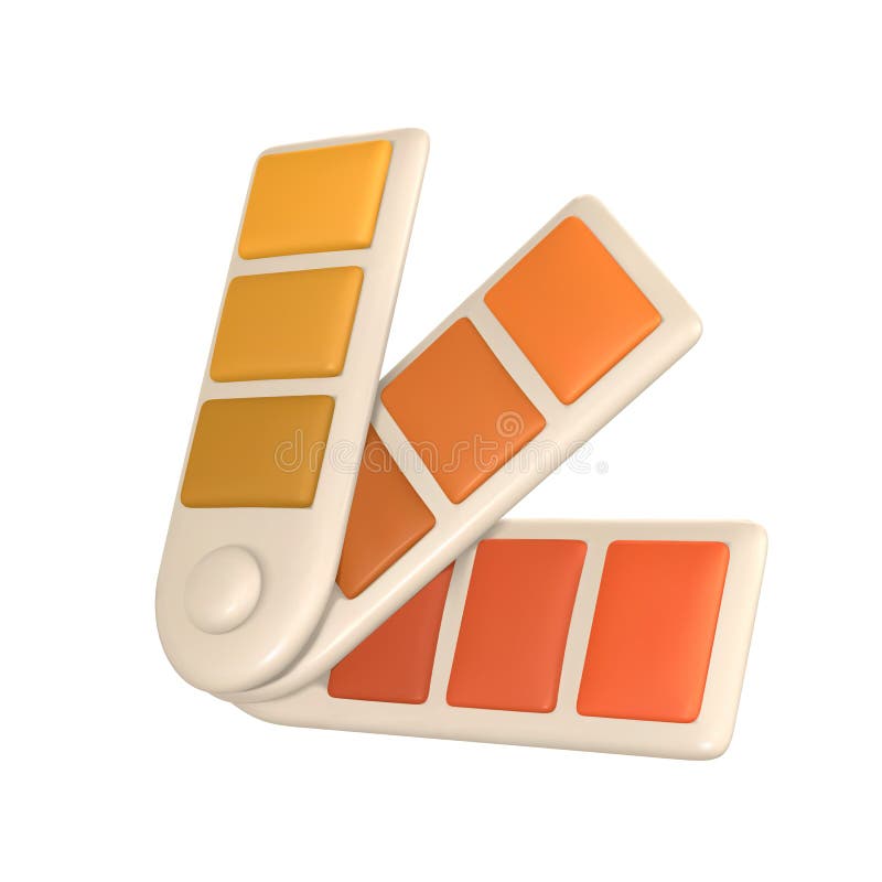 3d Realistic Color Palette in Cartoon Style. Vector Illustration Stock ...