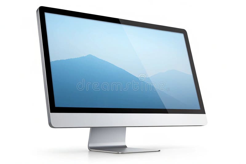 3d Realistic Computer Monitor Icon Illustration Stock Illustration ...