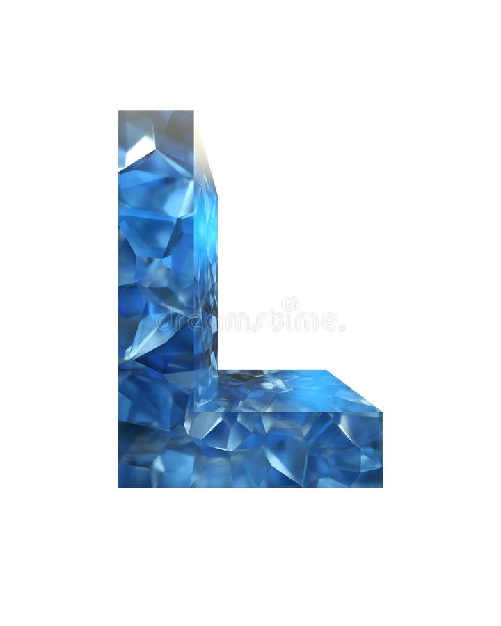 3d Realistic Crystal Alphabet. Elegant Alphabet. 3d Renderings Stock ...