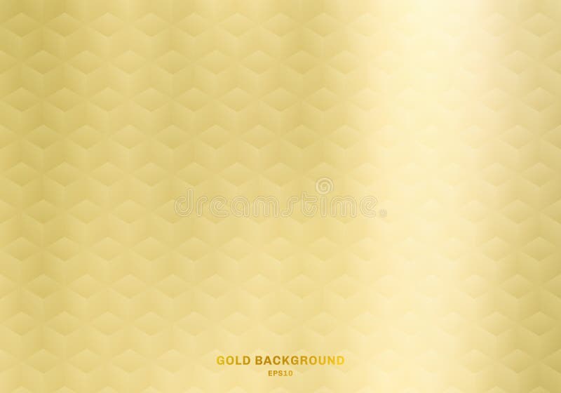 3D Realistic Cubes Pattern Geometric Symmetry Gold Gradient Color ...