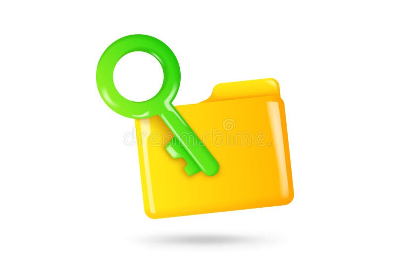 3d Realistic Data Folder Icon Vector Illustration Stock Vector ...