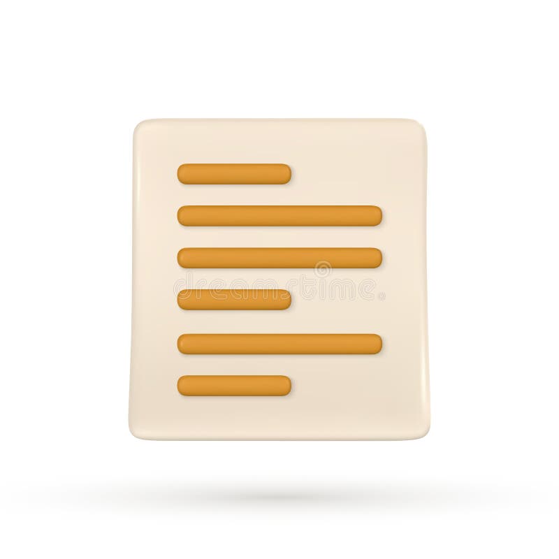 3d Realistic Document. Paper Sheet. Business Icon Stock Vector ...