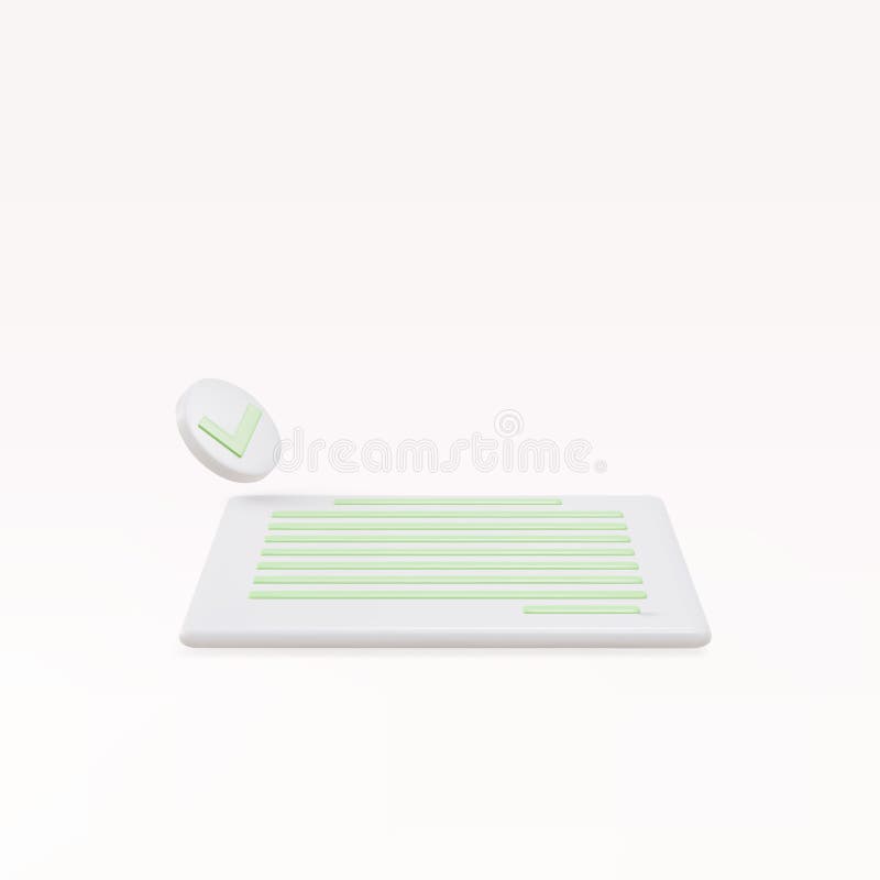 3d Realistic Documents Icon. Stack of Paper Sheets. a Confirmed or ...