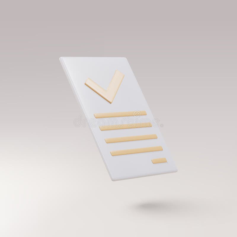3d Realistic Documents Icon. Stack of Paper Sheets. a Confirmed or ...