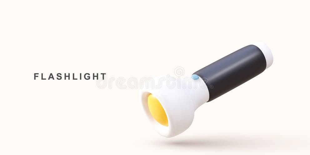 3d Realistic Flashlight. Vector Illustration Stock Vector ...