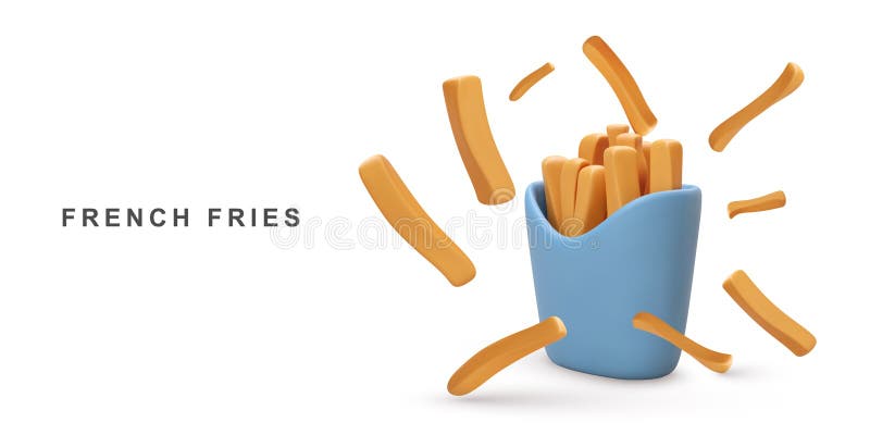 3d Realistic French Fries Stock Illustrations – 262 3d Realistic French ...