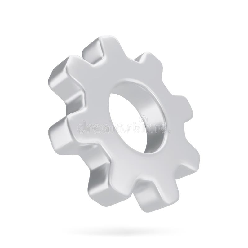 3d Realistic Gear Icon Vector Illustration Stock Illustration ...