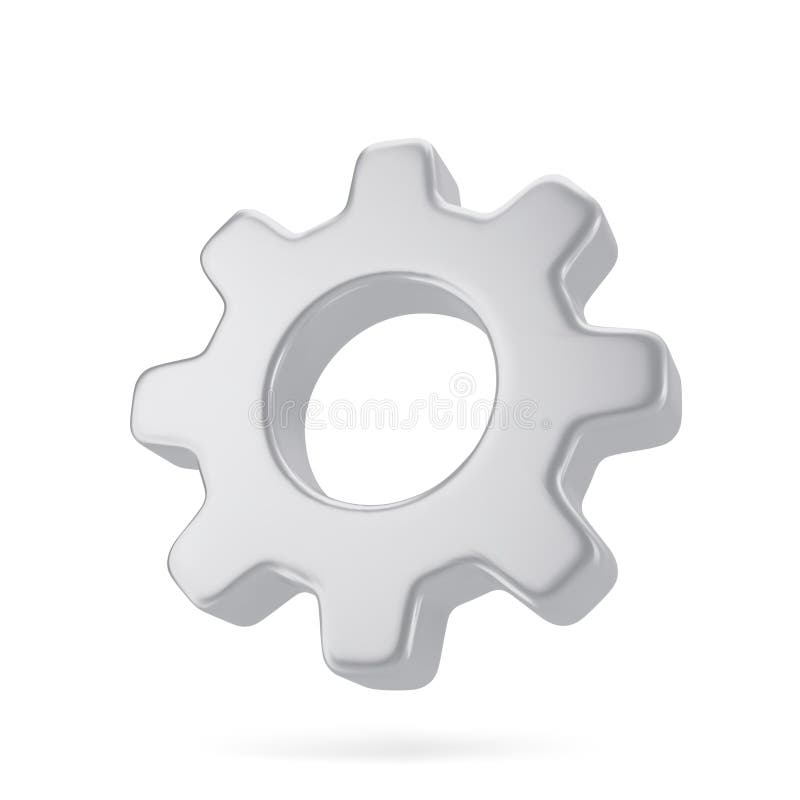 3d Realistic Gear Icon Vector Illustration Stock Illustration ...
