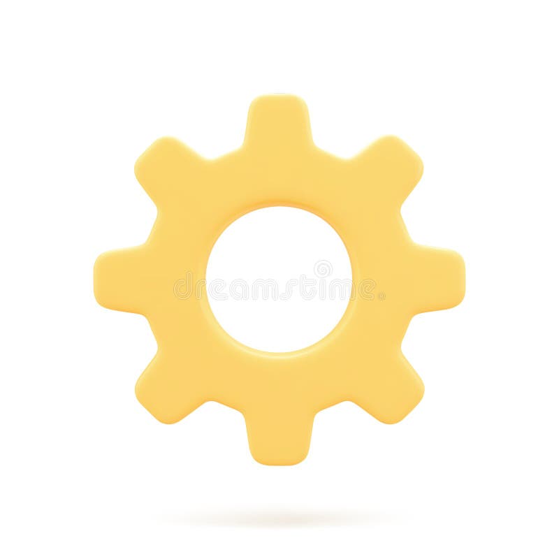 3d Realistic Gear Icon Vector Illustration Stock Vector - Illustration ...