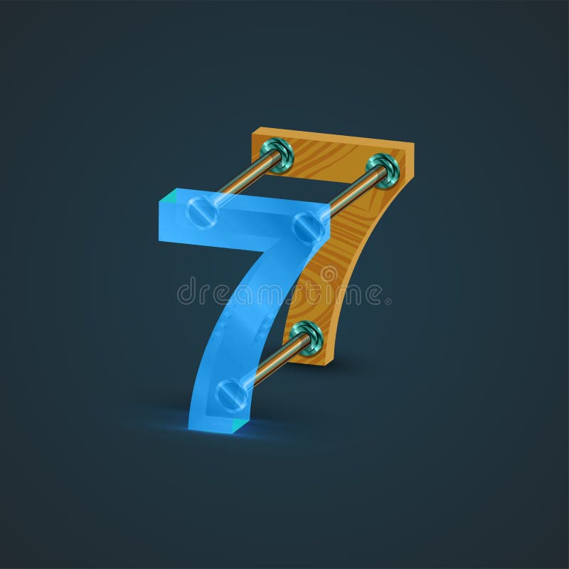 3D, Realistic Glass and Wood Character, Vector Stock Vector ...