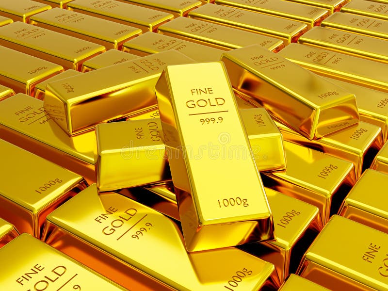 3d Realistic Gold Bullion. Close-up 1000-gram Gold Bars. Some Gold Bars ... 3d Realistic Gold Bullion. Close-up 1000-gram Gold Bars. Some Gold Bars ...