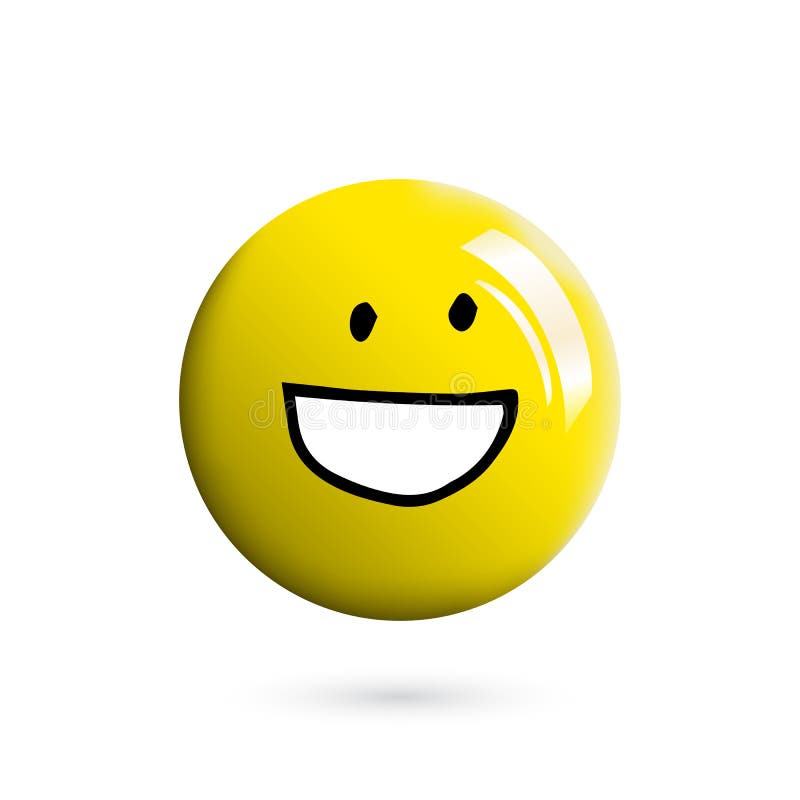 3d Realistic and Hand Drawn Vector Emoticon or Smile Stock Vector ...