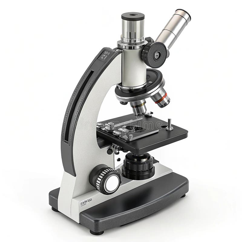 Realistic Detailed 3D Laboratory Microscope for Research Stock ...