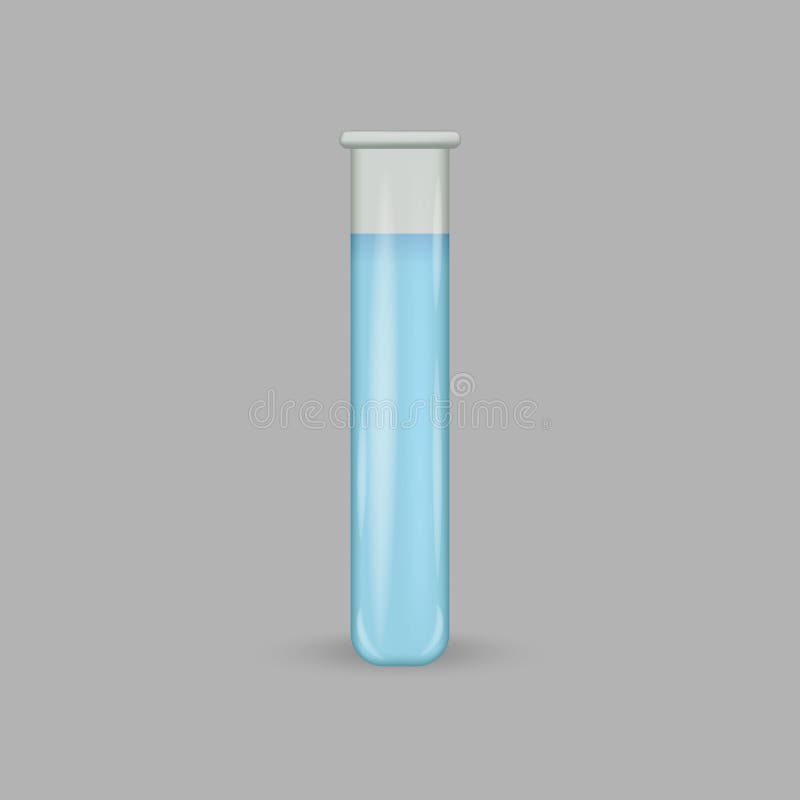 3d Realistic Laboratory Tube Stock Illustration - Illustration of ...