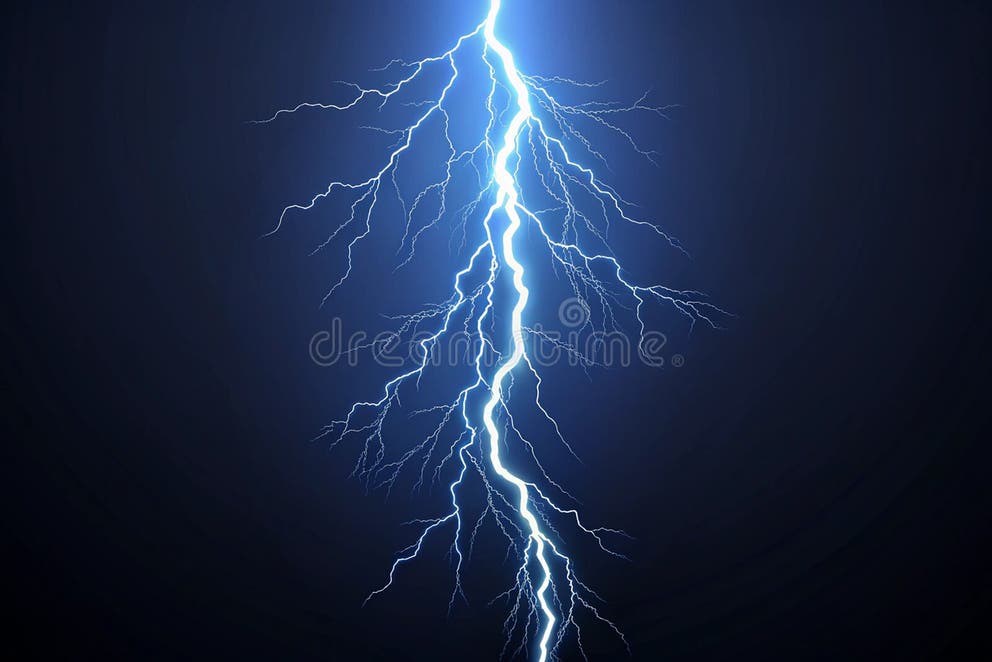 3d Realistic Lightning Bolt Vector Illustration Stock Illustration ...