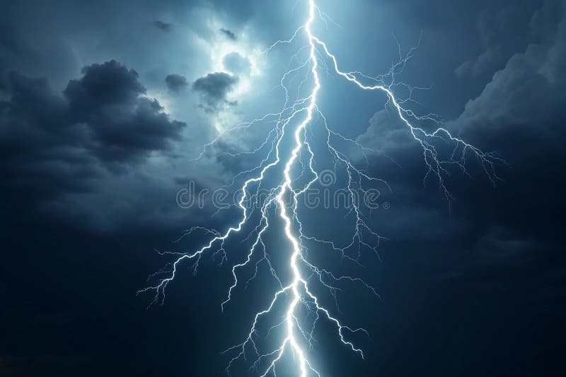 3d Realistic Lightning Bolt Vector Illustration Stock Illustration ...