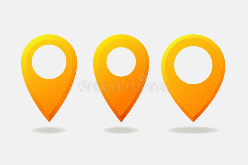 3D Realistic Location or Pin or Address Map Icon Stock Vector ...