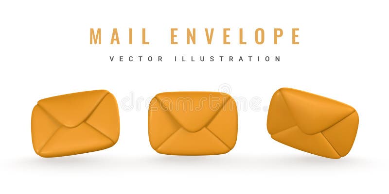 Email Icon 3d Realistic Stock Illustrations – 770 Email Icon 3d ...