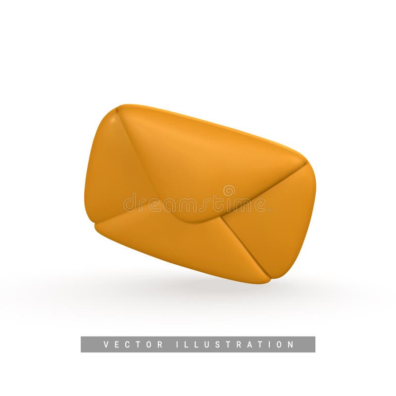 3d Realistic Mail Envelope Icon. Incoming Mail Notify. Online Email ...