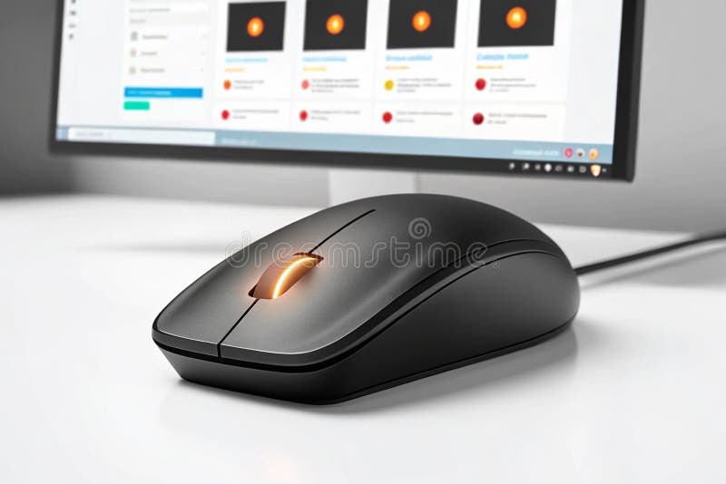 3d Realistic Mouse Cursor Illustration Stock Illustration ...