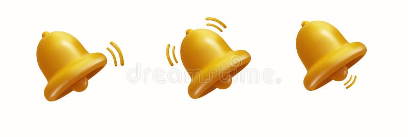 3d Realistic Notification Bell Whith Clouds. Vector Illustration Stock ... 3d Realistic Notification Bell Whith Clouds. Vector Illustration Stock ...