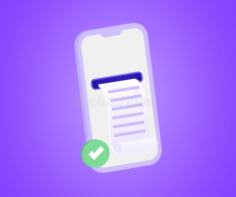 3d Realistic Online Bill Transaction Processing Approved Cartoon Style ...