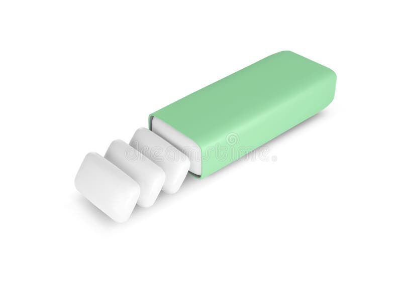 3D Realistic Pack of Chewing Gum Pads. Stock Vector - Illustration of ...