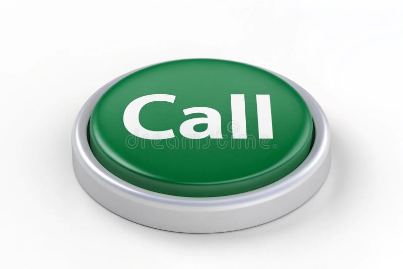 3D Realistic Phone Call Button Illustration Stock Illustration ...