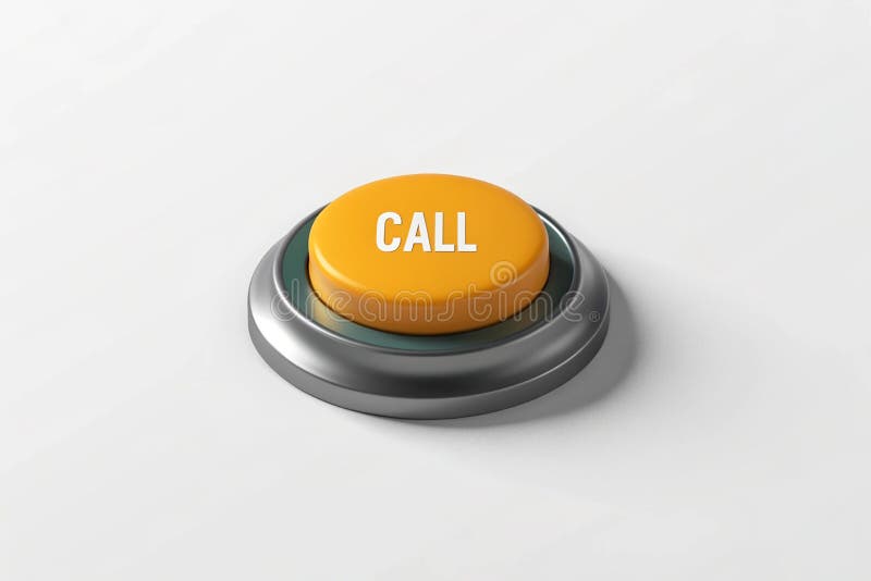 3D Realistic Phone Call Button Illustration Stock Illustration ...