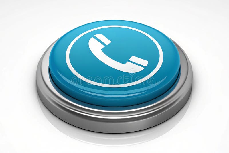 3D Realistic Phone Call Button Illustration Stock Illustration ...