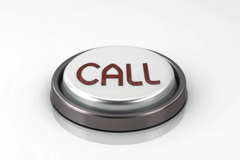 3D Realistic Phone Call Button Illustration Stock Illustration ...