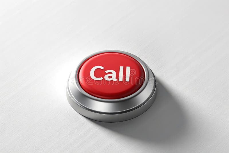 3D Realistic Phone Call Button Illustration Stock Illustration ...