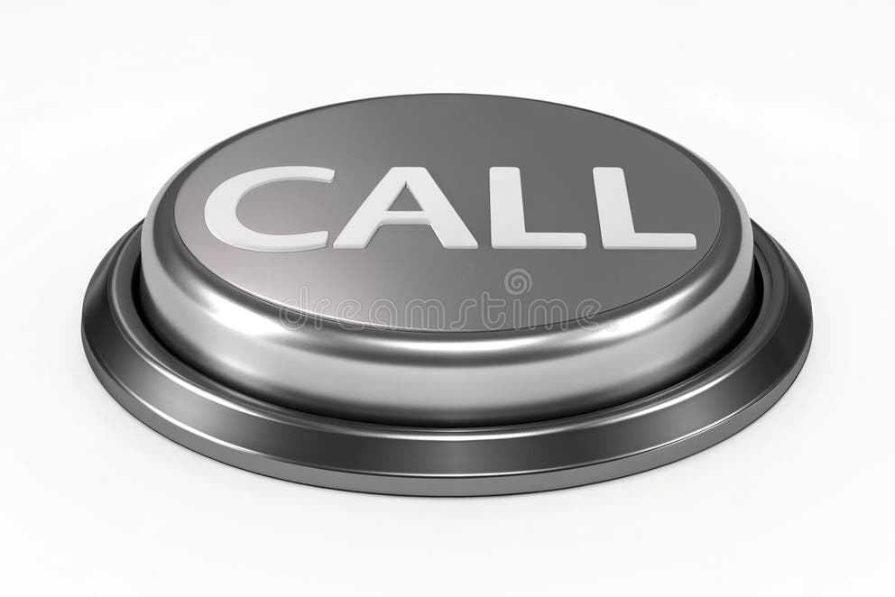 3D Realistic Phone Call Button Illustration Stock Illustration ...