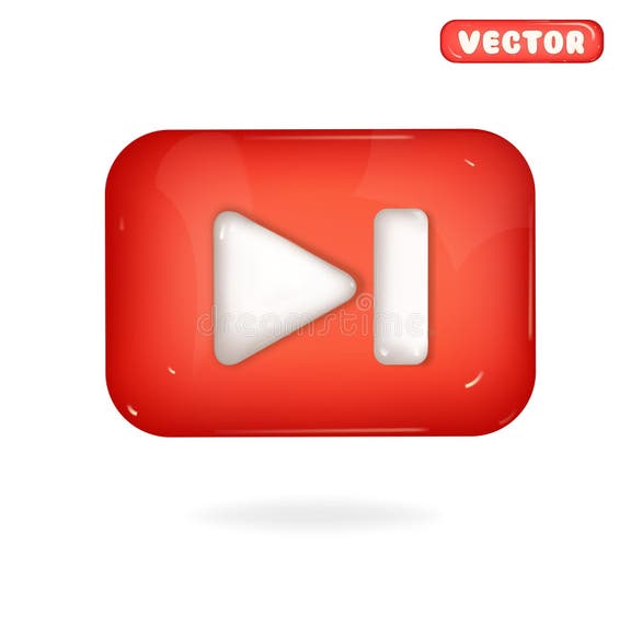 3d Realistic Play Button Vector Illustration. Stop Button, Scroll ...