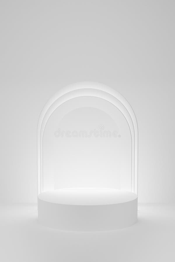 3D Podium Background with Natural Light and Shadow. Stock Illustration ...