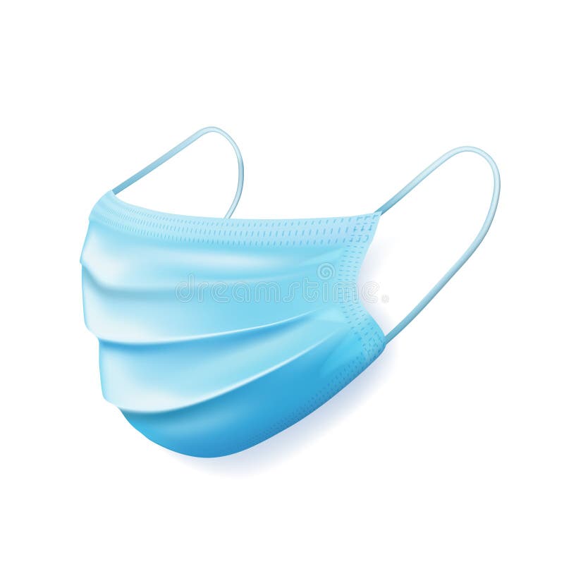 3D Realistic Protective Medical Hospital Face Mask Stock Vector ...