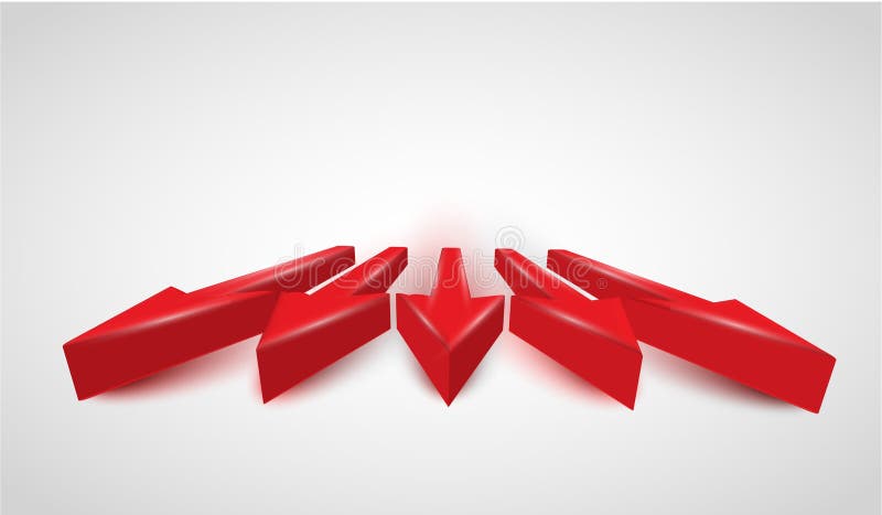 Realistic 3D Arrows, Vector Illustration Stock Vector - Illustration of ...