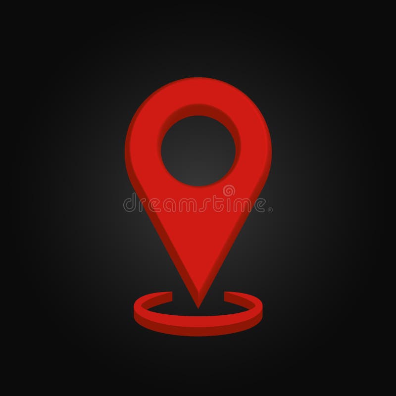 3D Realistic Red Color Location Map Pin GPS Pointer Markers Vector ...