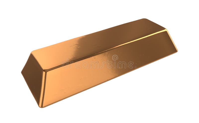 Bronz or Copper Bar Set Isolated on White Background Stock Illustration ...