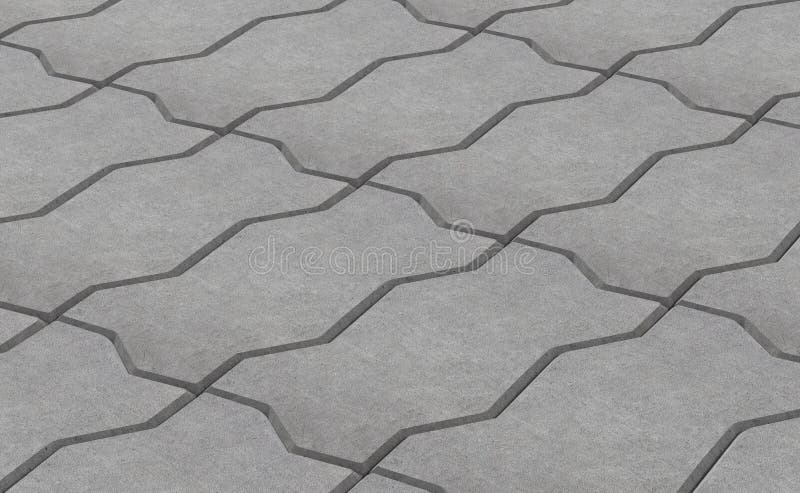 Render of Grey Lock Paving Texture. Stock Illustration - Illustration ...
