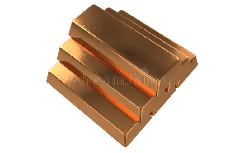 Copper bars in bank vault stock illustration. Illustration of storage ...