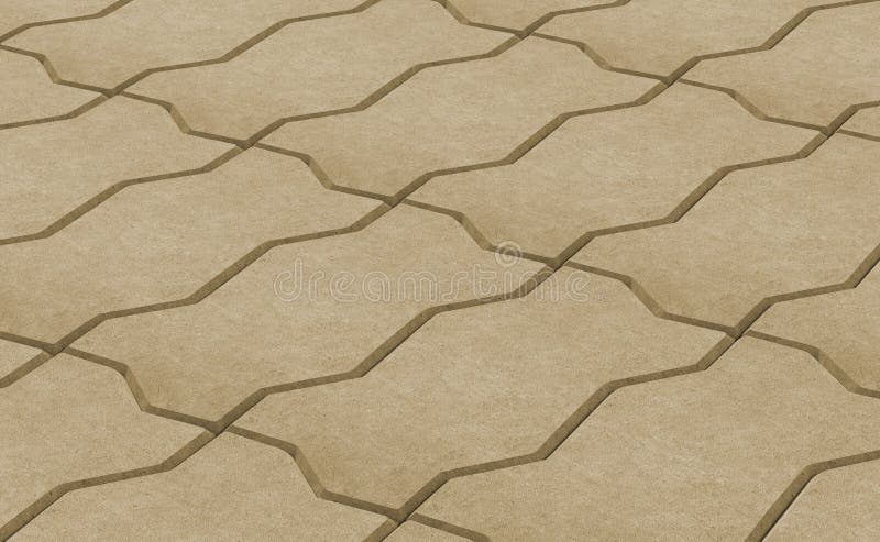 Render of Yellow Lock Paving Texture. Stock Illustration - Illustration ...