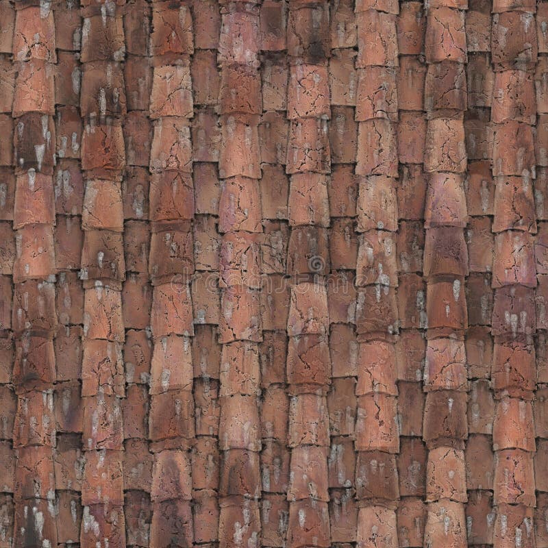 3D Realistic Retro Cracked Red Barrel Tile Rendered Texture Seamless ...