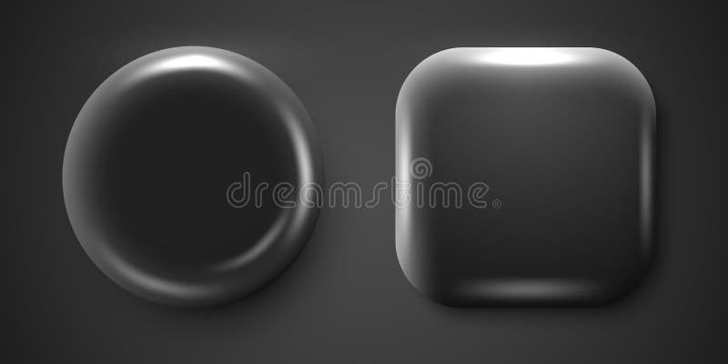 Realistic Square Isolated Button Stock Illustrations – 9,879 Realistic ...