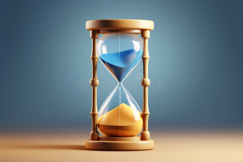 3d Realistic Sand Clock Illustration, Simple Hourglass Stock Photo ...