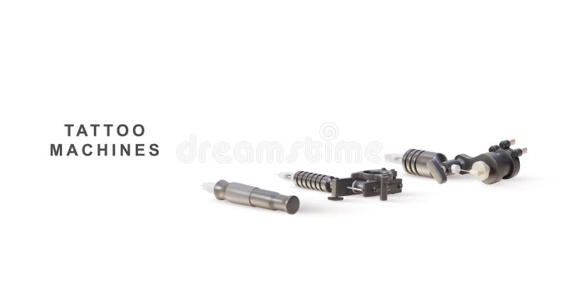 3d Realistic Set Tattoo Machines. Vector Illustration Stock Vector ...