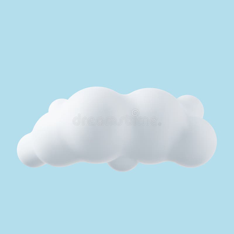 3d realistic simple clouds stock vector. Illustration of atmosphere ...