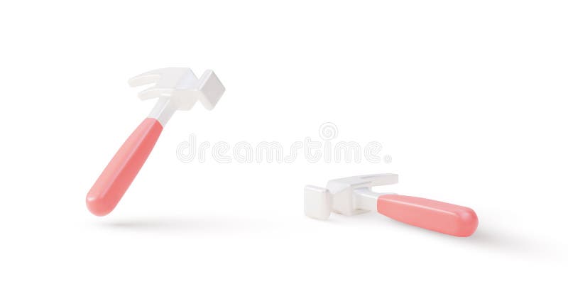 3d Realistic Simple with Two Hammer. Vector Illustration Stock Vector ...