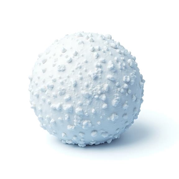 3D Realistic Snowball with Fluffy Texture Stock Illustration ...