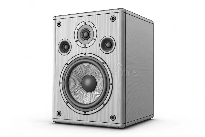 3d Realistic Sound Speaker Icon Illustration Stock Illustration ...